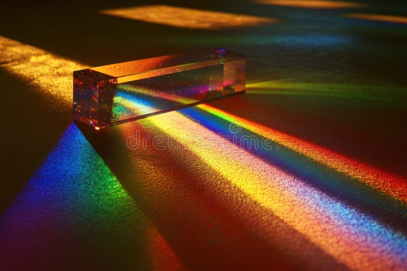 Prismatic Light Creating a Spectrum Display on a Surface during ...
