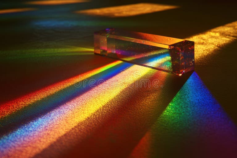 Prismatic Light Creating a Spectrum Display on a Surface during ...