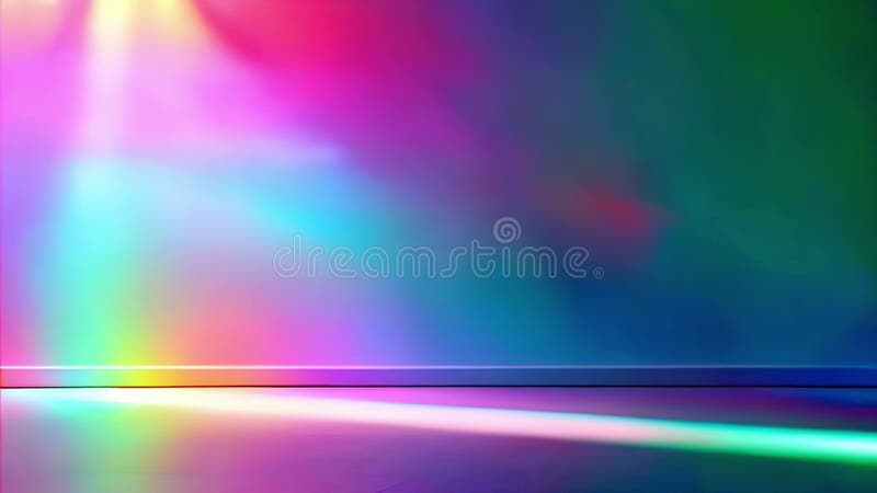 Prismatic Light Rays on Blank Wall. Rainbow Spectrum Reflections Stock ...