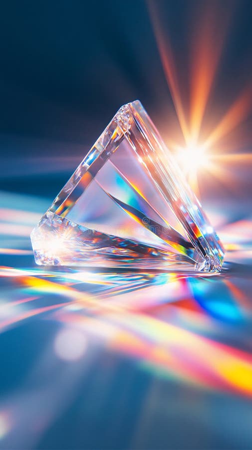 Prismatic Light Reflections from a Crystal Prism Illuminating Dynamic ...