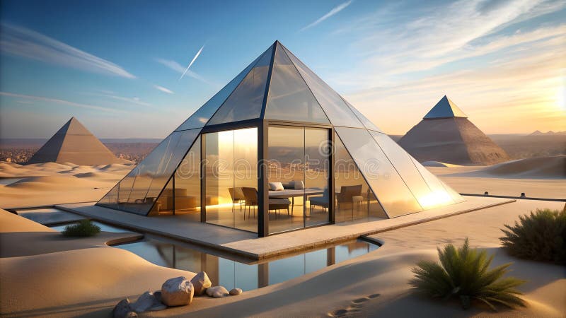 Prismatic Oasis: a Glass Triangle in the Shifting Sands AI Generated ...