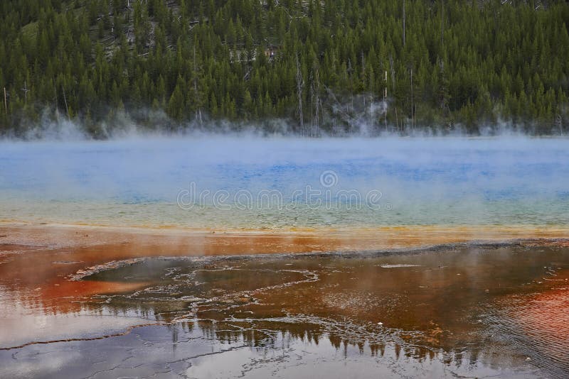 Prismatic Pool with Colored Earth and Hot Water Stock Image - Image of ...