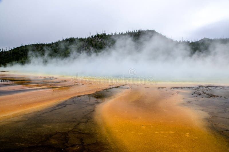 The Prismatic Pool - Eye in Yellowstone Stock Image - Image of ...