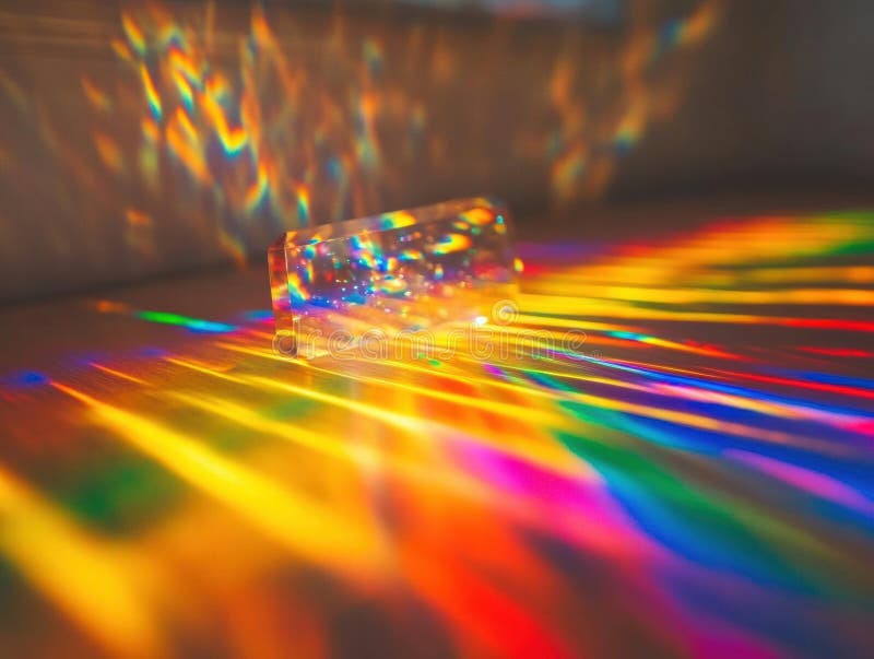 Prismatic Reflections, a Symphony of Colors Stock Illustration ...