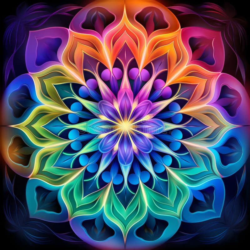Prismatic Symphony: a Mesmerizing Gradient Kaleidoscope Stock ...