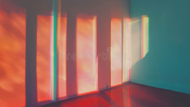 Prismatic Wall Texture with Vibrant Rainbow Light Patterns for Interior ...