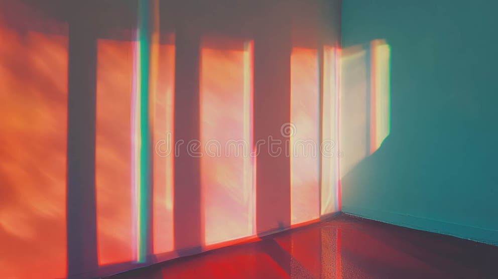 Prismatic Wall Texture with Vibrant Rainbow Light Patterns for Interior ...