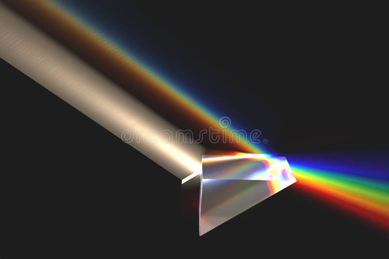 Prisme Optique Avec L'arc-en-ciel Illustration Stock - Illustration du ...