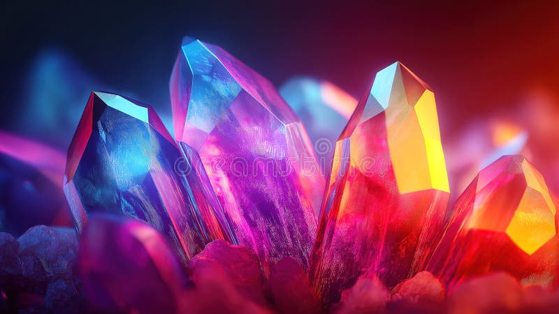 Prisms and Lighting Effects Stock Illustration - Illustration of ...