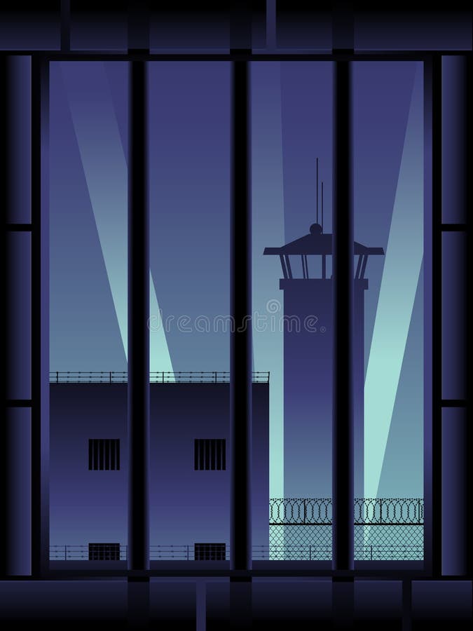 Prison Background, Vertical Stock Vector - Illustration of tower ...