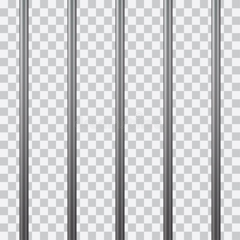 Prison Bars Isolated on Transparent. Vector Illustration Stock Vector - Illustration of cell ...