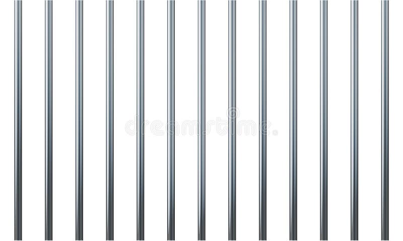 Prison Bars Isolated on White. Vector Prison Bars Illustration. Freedom ...