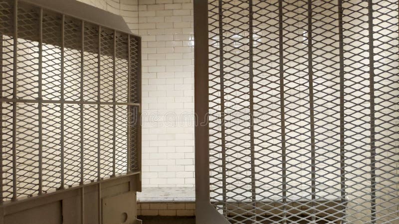 Prison with Bars and Open Cell Door Stock Image - Image of escape ...
