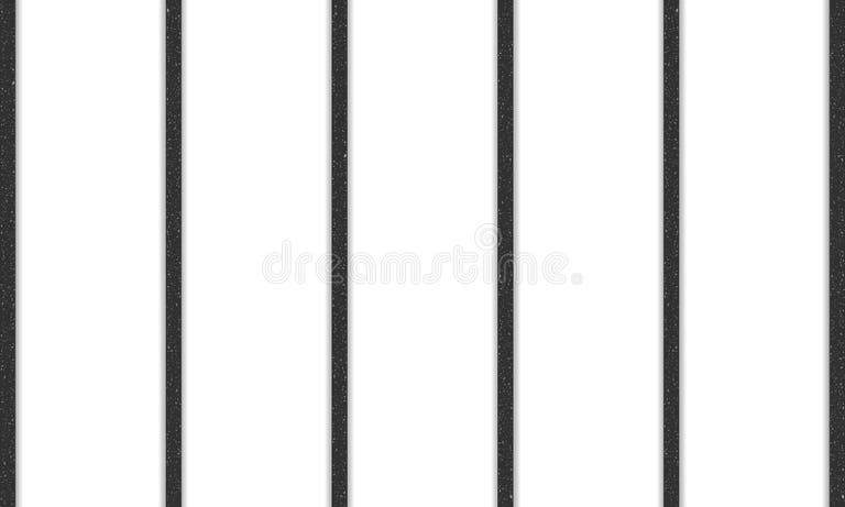 Prison Bars Pattern, Dark Vertical Lines on White Background, Symbol of ...