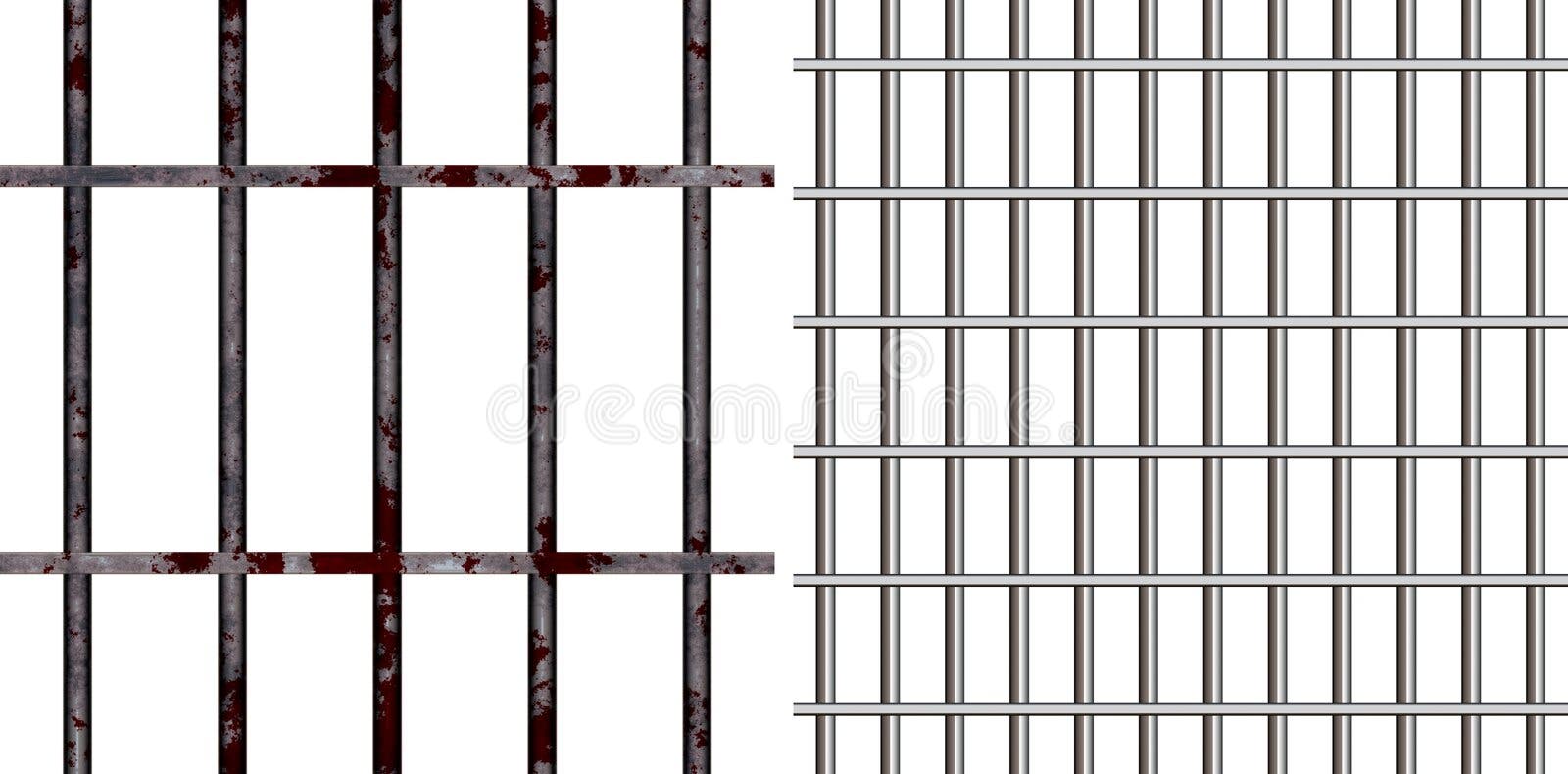 Prison Bars Isolated on White. Vector Prison Bars Illustration. Freedom ...