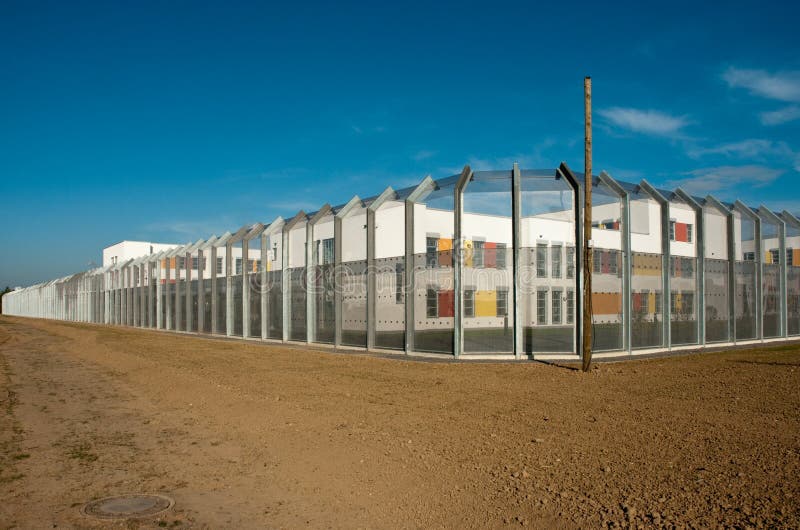 Modern prison stock photo. Image of prison, architectural - 14128144