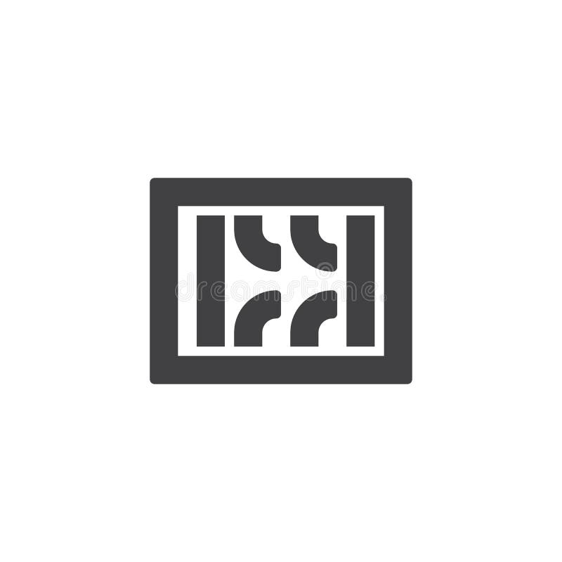 Prison break vector icon stock vector. Illustration of cage - 112451262