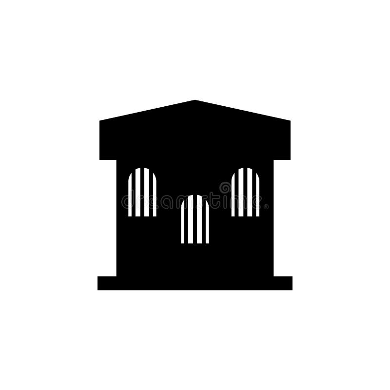 Prison building icon stock vector. Illustration of accommodation ...