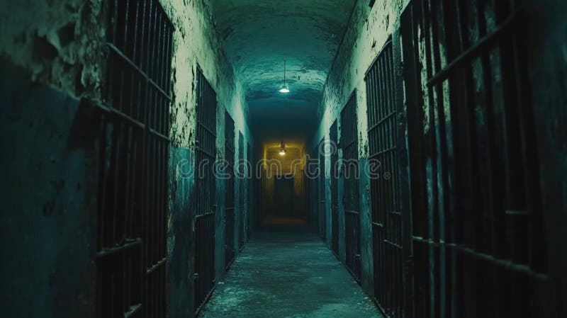 Lit Prison Cell Block Hallway Stock Photos - Free & Royalty-Free Stock ...