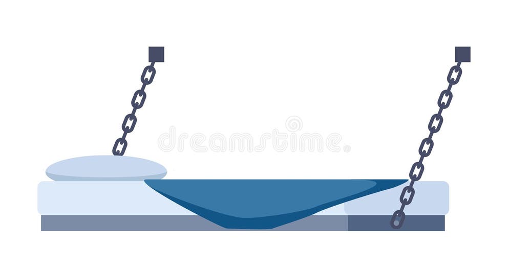 Prison Cell Bunk Bed. Bunk Attached To the Wall with Chains. Jail Room ...