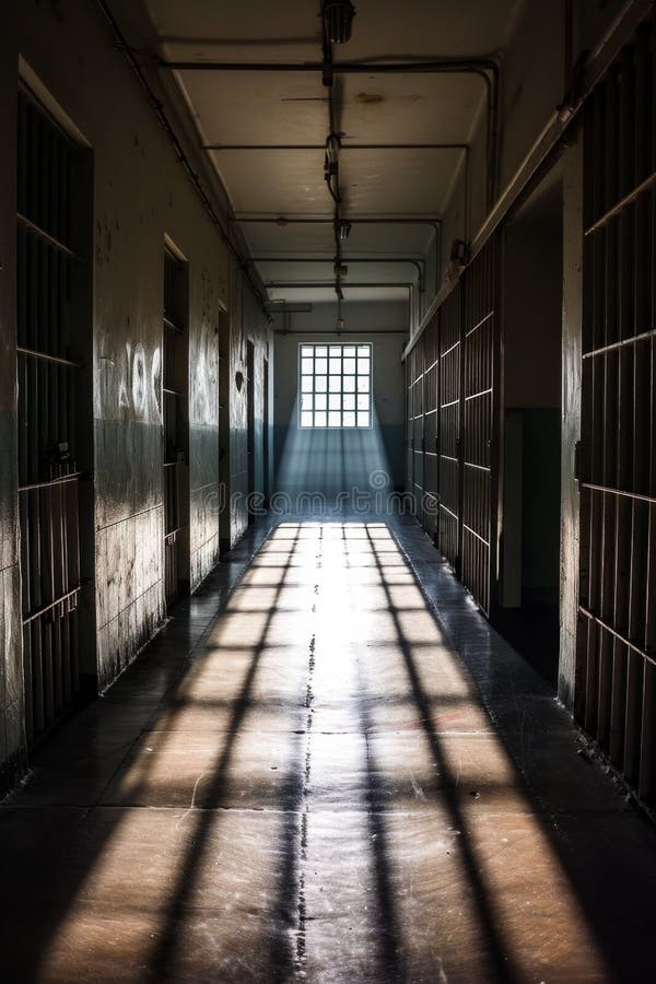 A Prison Cell and a Grid. the Concept of Incarceration Stock Image ...