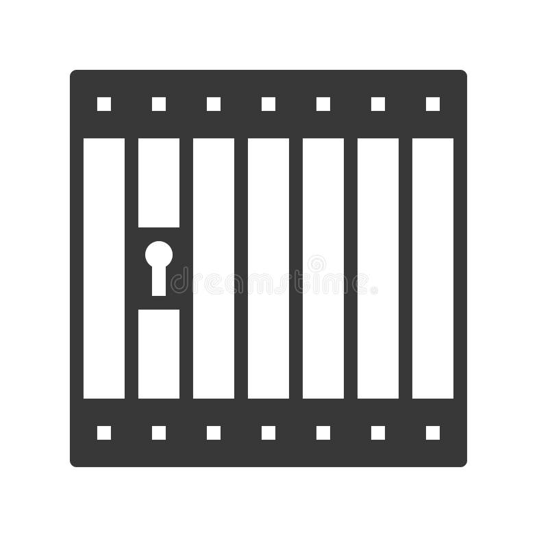 Prison Cell Icon, Police Related Vector Illustration Stock Vector ...