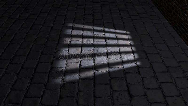 Prison Cell, Inside a Prison Cell. Shadows Projected on the Ground ...
