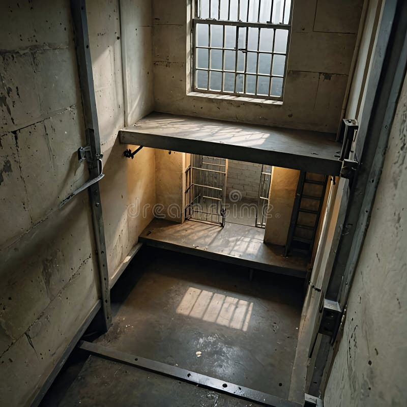 PRISON CELLS INTERIOR EXTRA HIGH CEILING Stock Illustration ...