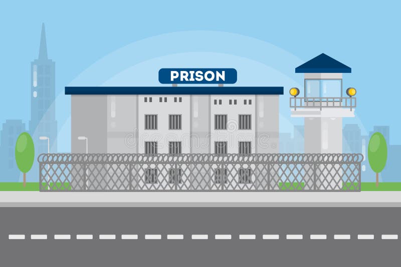 Old prison tower stock illustration. Illustration of background - 14196096