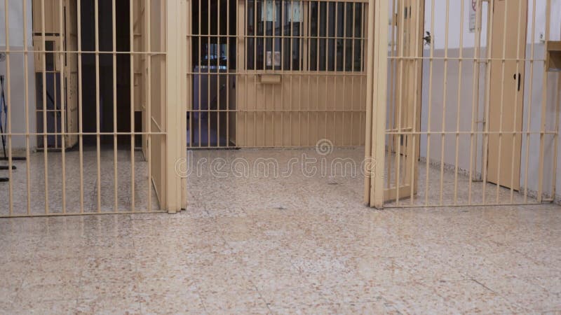 Prison Corridor Checkpoint. Stock Video - Video of building, barbed ...