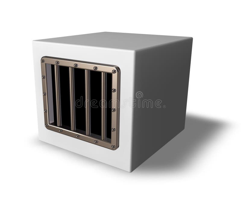 Prison cube stock illustration. Illustration of sentence - 27138719