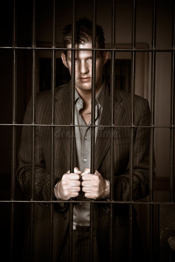 Prison d'homme d'affaires photo stock. Image du criminel - 10089288
