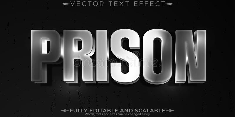 Prison Editable Text Effect, Editable Criminal and Convict Text Style ...