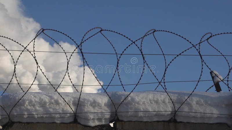 Prison Fence stock video. Video of sharp, jail, security - 209735985
