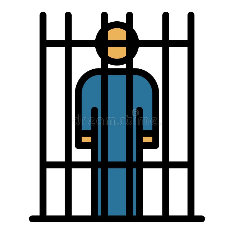 Prison in Gate Icon Color Outline Vector Stock Vector - Illustration of ...