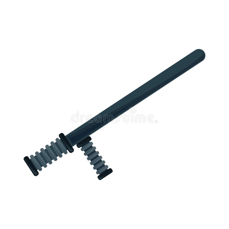 Prison Guard Equipment Baton Stock Vector - Illustration of jail ...