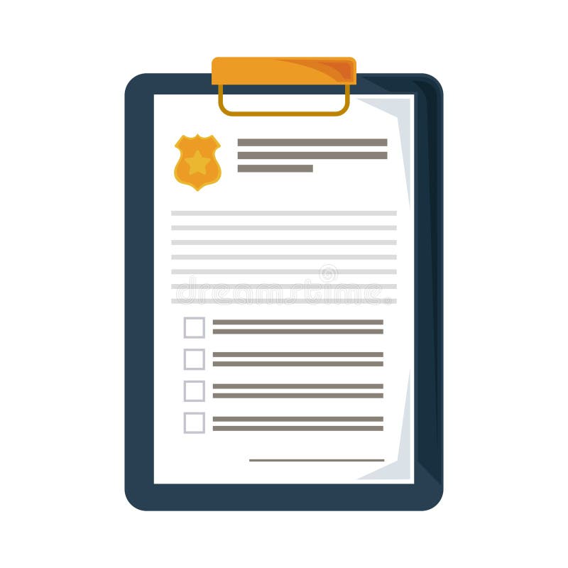 Prison Guard Equipment Form Stock Vector - Illustration of vector ...