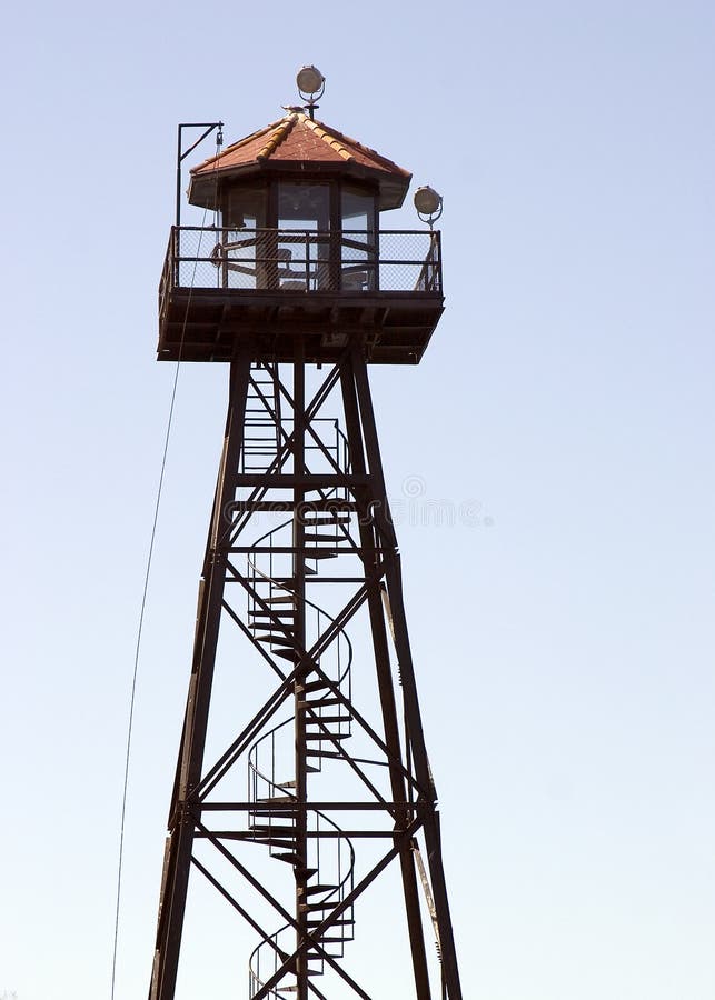 Prison guard tower stock photo. Image of checkpoint, alcatraz - 3090226