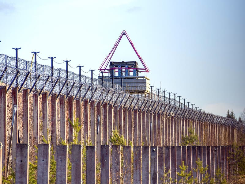 Prison Guard Tower. stock image. Image of desperate - 183214521