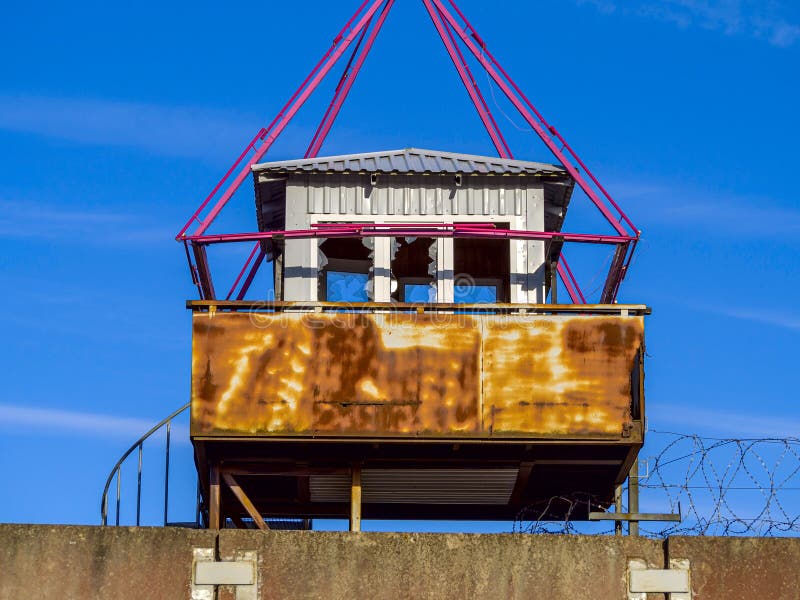 Prison Guard Tower. stock photo. Image of africa, crime - 182262874