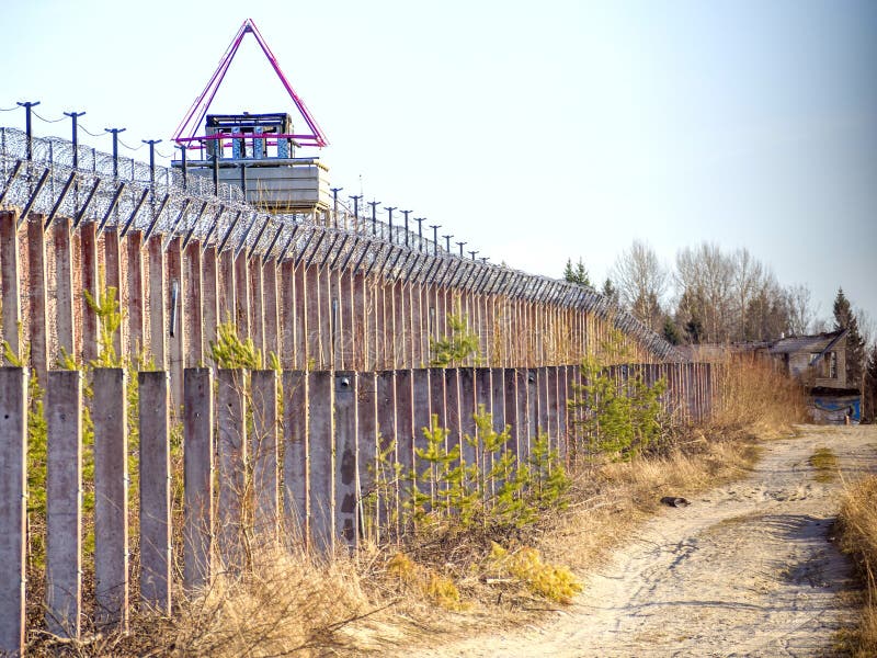Prison Guard Tower. stock image. Image of crowd, desperate - 182484019