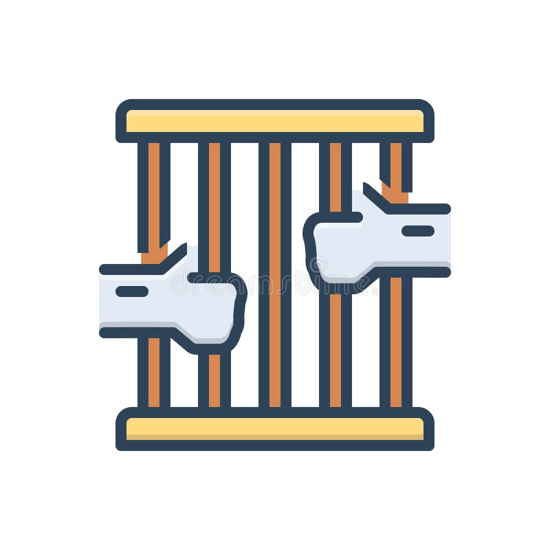 Color Illustration Icon for Prison, Jail and Imprisonment Stock ...