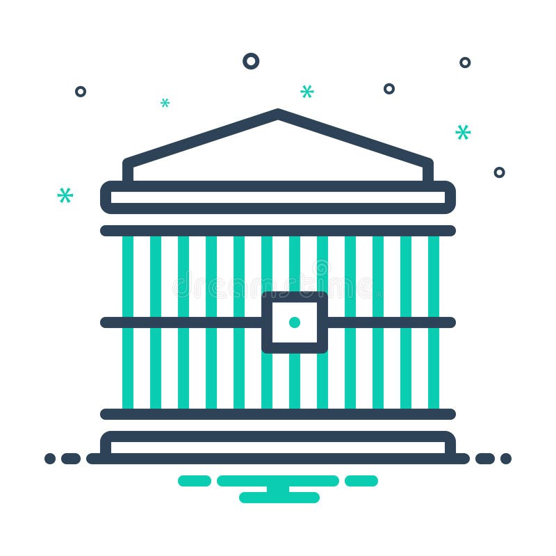 Mix Icon for Prison, Jail and Penal Stock Vector - Illustration of sign ...