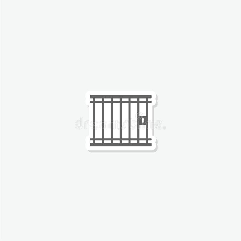 Prison Icon Sticker Isolated on Gray Background Stock Vector ...