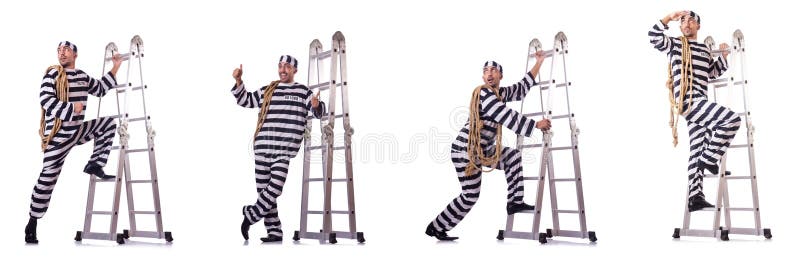 The Prison Inmate Isolated on the White Stock Photo - Image of cuff ...