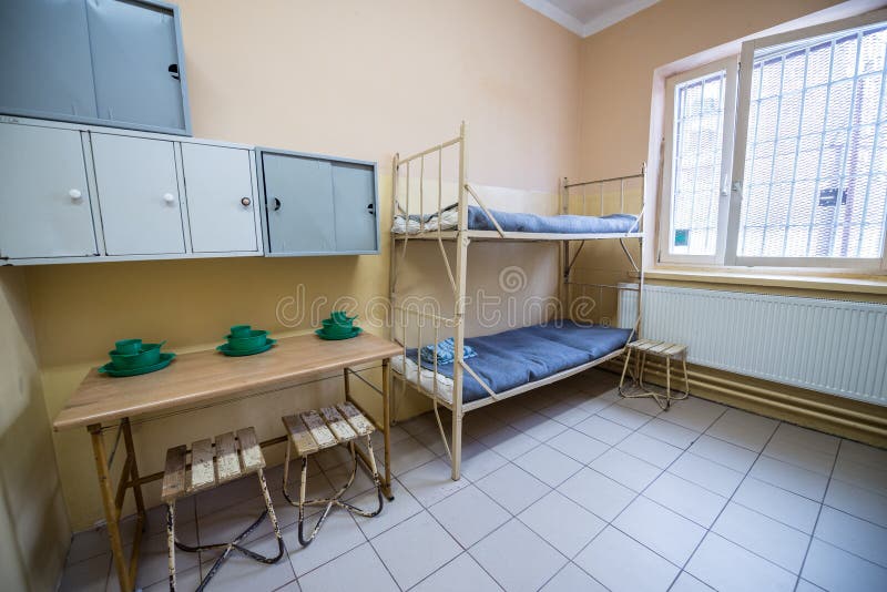 Prison Sleeping Area stock photo. Image of lock, blanket - 1644128