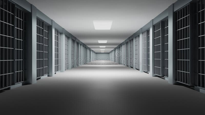 Prison interior stock illustration. Illustration of closed - 27180580