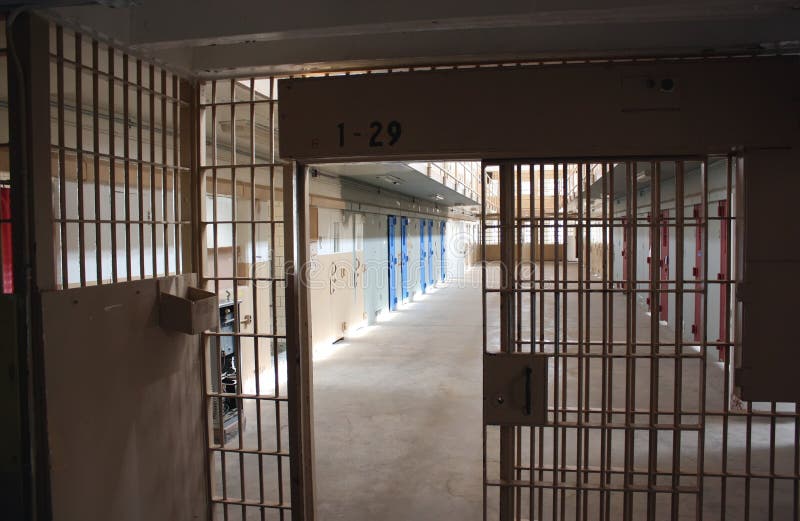 Prison Lockdown Unit stock image. Image of cage, incarceration - 83406527