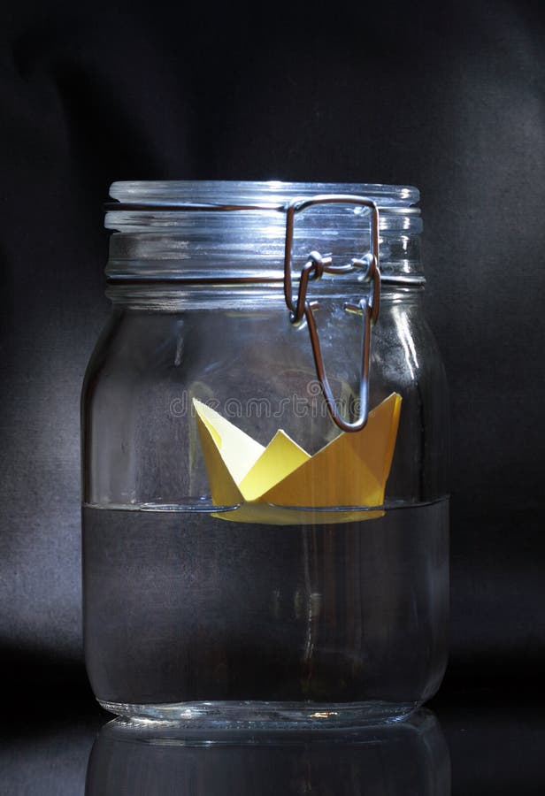Prison for paper boat stock image. Image of sailing, paper - 9075471