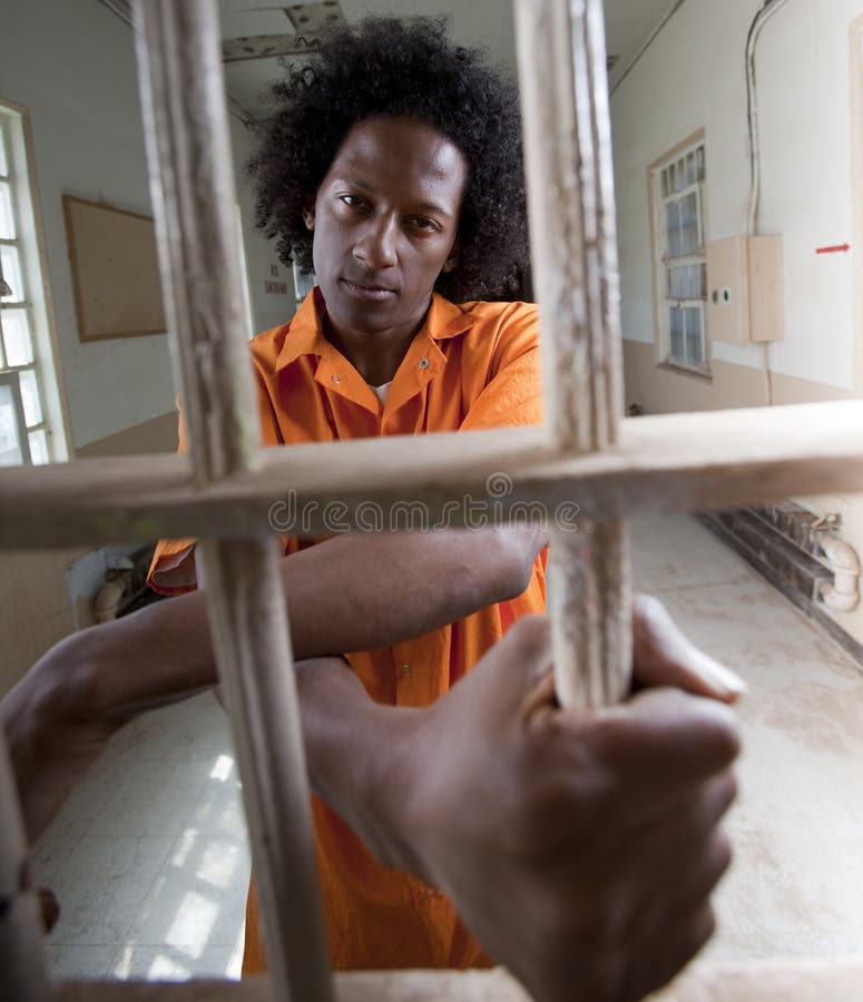 Prison Time stock image. Image of prison, coveralls, african - 13309727